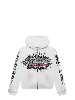 HELLSTAR Records Glitter Zip-up Hoodie - White
