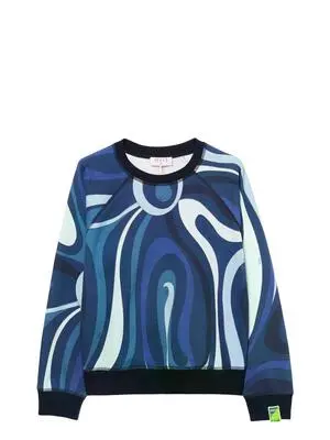 Emilio Pucci Marmo-print Sweatshirt - Blue
