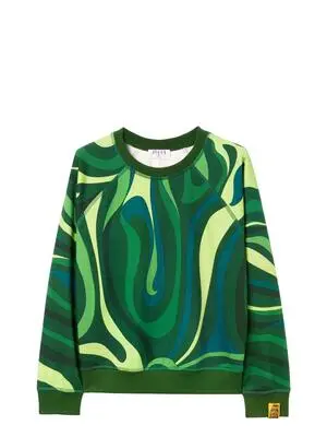 Emilio Pucci Marmo-print Sweatshirt - Green