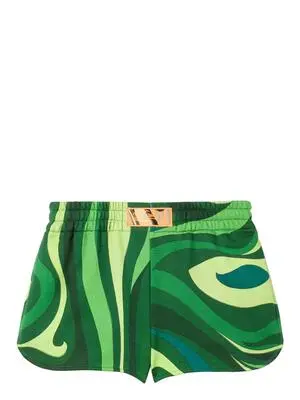 Emilio Pucci Marmo-print Shorts - Green