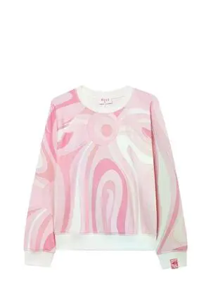 Emilio Pucci Marmo-print Fleece Sweatshirt - Pink
