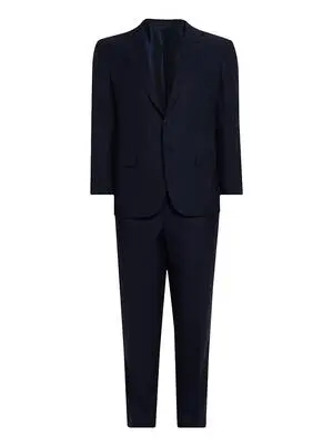 Kiton Wool-silk Basic Suit Navy