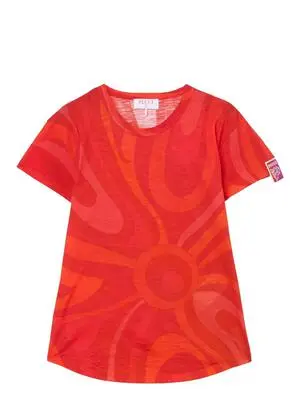 Emilio Pucci Abstract-print T-shirt - Red