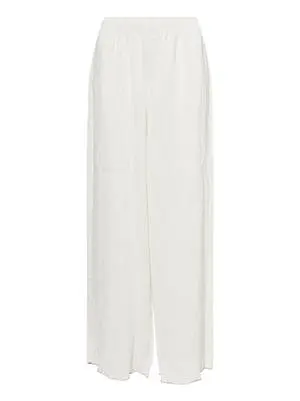 Lounge Crinkle Wide-leg Woven Trousers - White