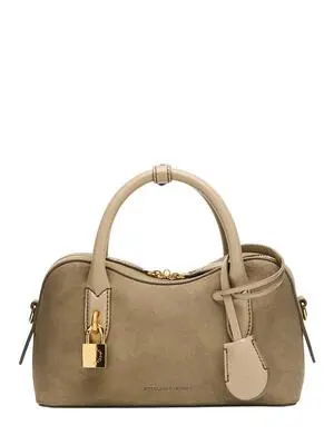 Stella McCartney Ryder Vegan Suede Top Handle Bag - Khaki