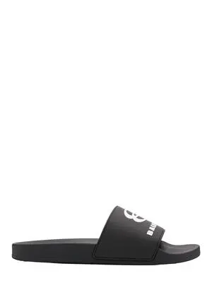 Balenciaga Unity Logo Slide Sandals 1090 Black/white
