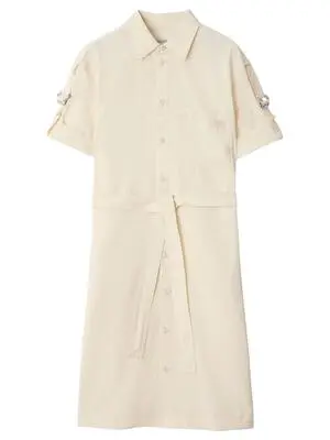 Burberry Ekd Belted Shirtdress - Off White