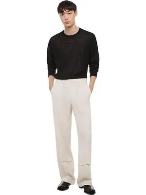 Helmut Lang Border Carpenter Trousers - Antique White