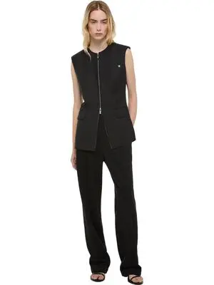 Helmut Lang Zip-up Blazer Vest - Black
