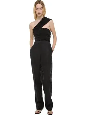 Helmut Lang Slub Organza Car Trousers - Black