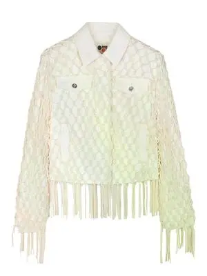 Ports 1961 Weaving Inspired Denim Jacket - White