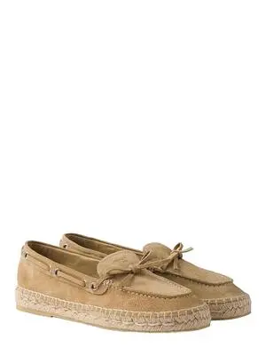 Prada Suede Espadrilles - Ecru