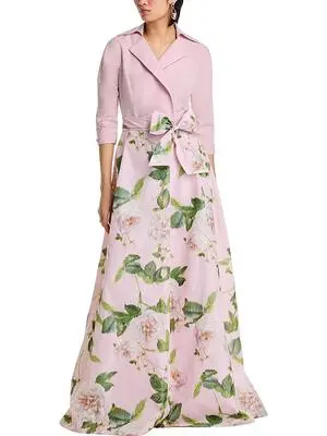 Rickie Freeman For Teri Jon Taffeta Gown - Blush Multi