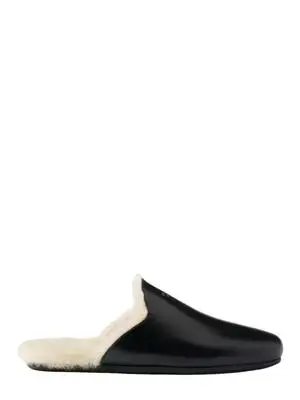 Prada Leather Mules - Black