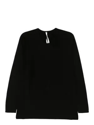 LABEL UNDER CONSTRUCTION Long-sleeves Cotton T-shirt - Black