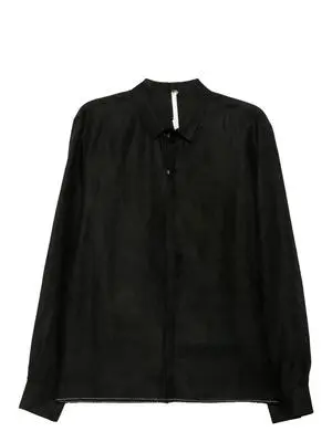 LABEL UNDER CONSTRUCTION Linen Shirt - Black