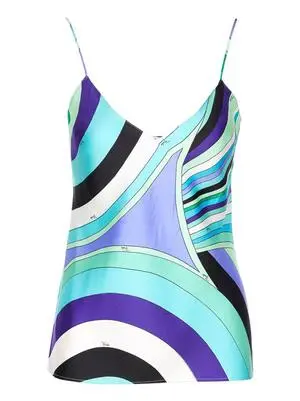 Emilio Pucci Pucci Printed Silk Top Multicolour