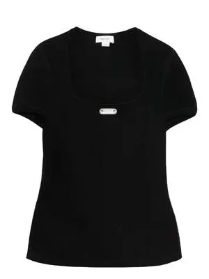 Alexander McQueen Logo-plaque T-shirt - Black