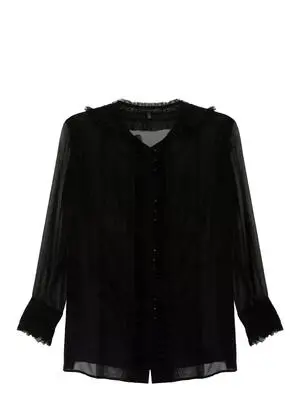 Shiatzy Chen Organza Laced Shirt - Black