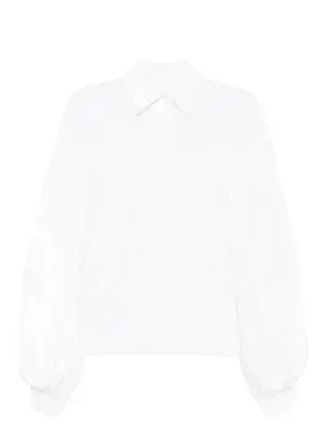 Norma Kamali Puff-sleeves Shirt - White