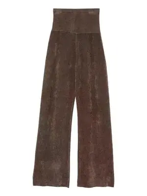 AYA MUSE Knitted Trousers - Brown