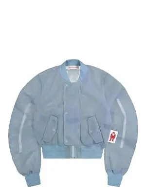 WALTER VAN BEIRENDONCK Semi-sheer Bomber Jacket - Blue