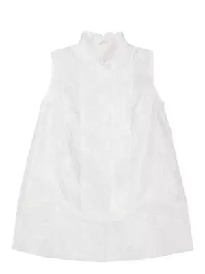 Shiatzy Chen Mandarin-collar Jacquard Vest - White