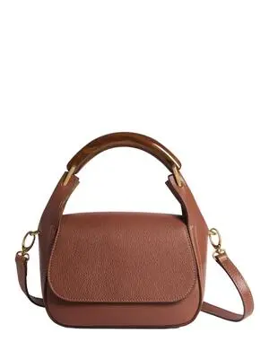 ME+EM Mini Resin Handbag With Leather Strap - Chestnut Tan