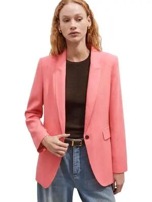 ME+EM Lightweight Blazer - Camellia Pink