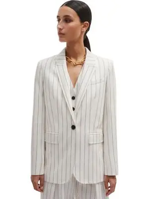 ME+EM Striped Blazer - Multi Stripe