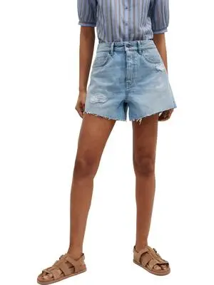 ME+EM Rip And Repair Denim Short - Authentic Blue Wash