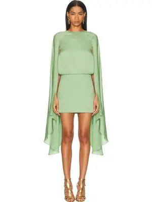TOM FORD Cocktail Dress With Cape Effect - Matcha