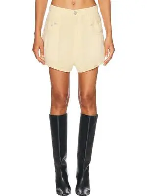 R13 Double Loop Venti Short - Maize Linen Chambray
