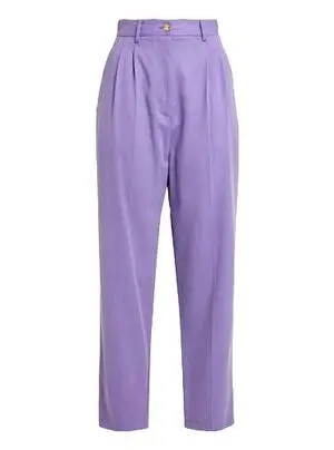 Elisabetta Franchi Lyocell Tapered Pants - Purple