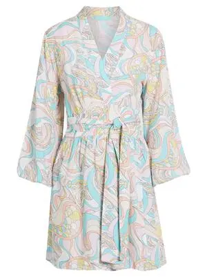Melissa Odabash Juliet Paisley-print Mini Wrap Dress - Pastel Pink