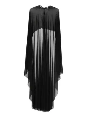 ATU BODY COUTURE Semi-sheer Cape - Black