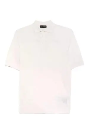 DELL'OGLIO Fine-knit Polo Shirt - Neutrals