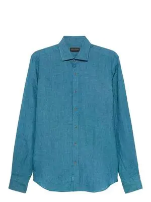 DELL'OGLIO Linen Shirt - Blue
