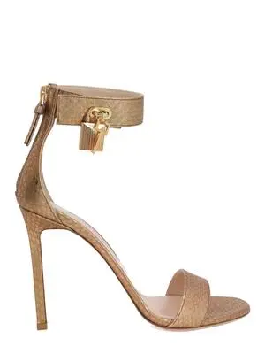 TOM FORD 100mm Padlock Sandals - Gold