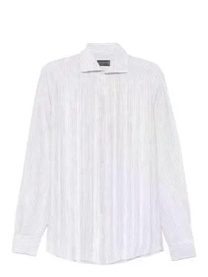 DELL'OGLIO Striped Shirt - Grey