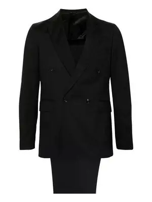 UNGARO Double-breasted Wool Suit - Black