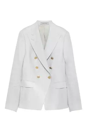 Tagliatore Alicya Double-Breasted Blazer Grey
