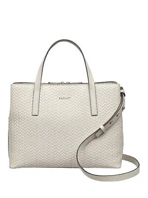 RADLEY Dukes Place Weave Medium Zip-Top Satchel Chalk