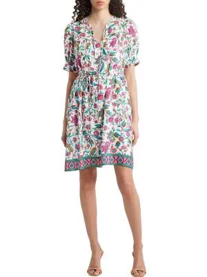 JULIA JORDAN Julia Jordan Floral Print Short Sleeve Dress