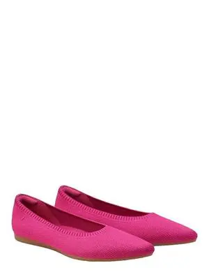 Vivaia VIVAIA Pointed-Toe Ballet Flats Pitaya