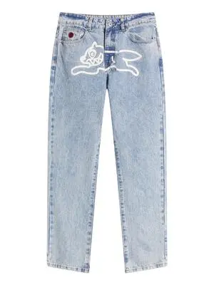 ICECREAM Running Dog Straight Leg Denim Jeans - Heavy Wash Blue