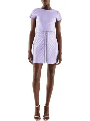 AS By DF Nico Recycled Leather Skirt - Pastel Lilac