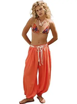 Free People Free People Volare Linen Balloon Pants Fresh Coral