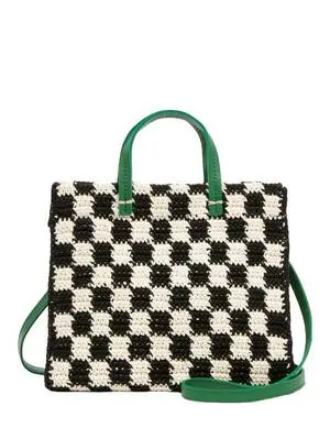 Clare V. Petit Summer Simple Knit Tote Bag - Black Multi