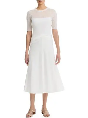 Vince Bias A-line Skirt - White